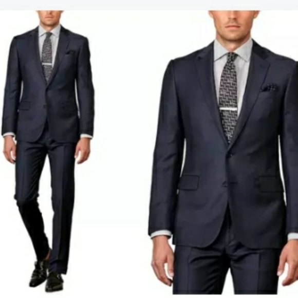 Verno | Suits & Blazers | Verno Mens 0 Virgin Wool Classic Fit Suit 2 ...